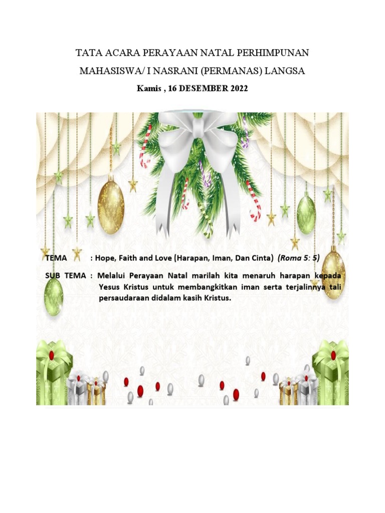 Tata Cara Natal Permanas 2022 | PDF | Agama & Spiritualitas