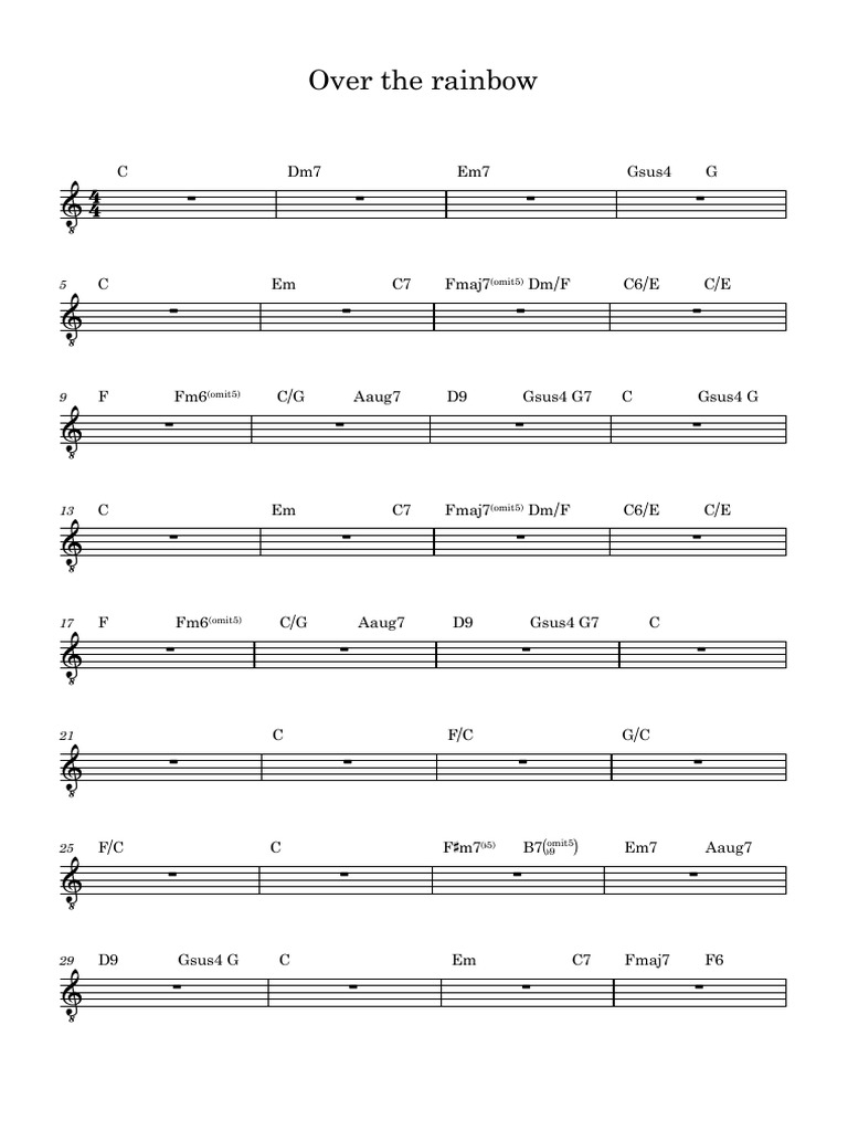 01 - Full Score - Over The Rainbow | PDF