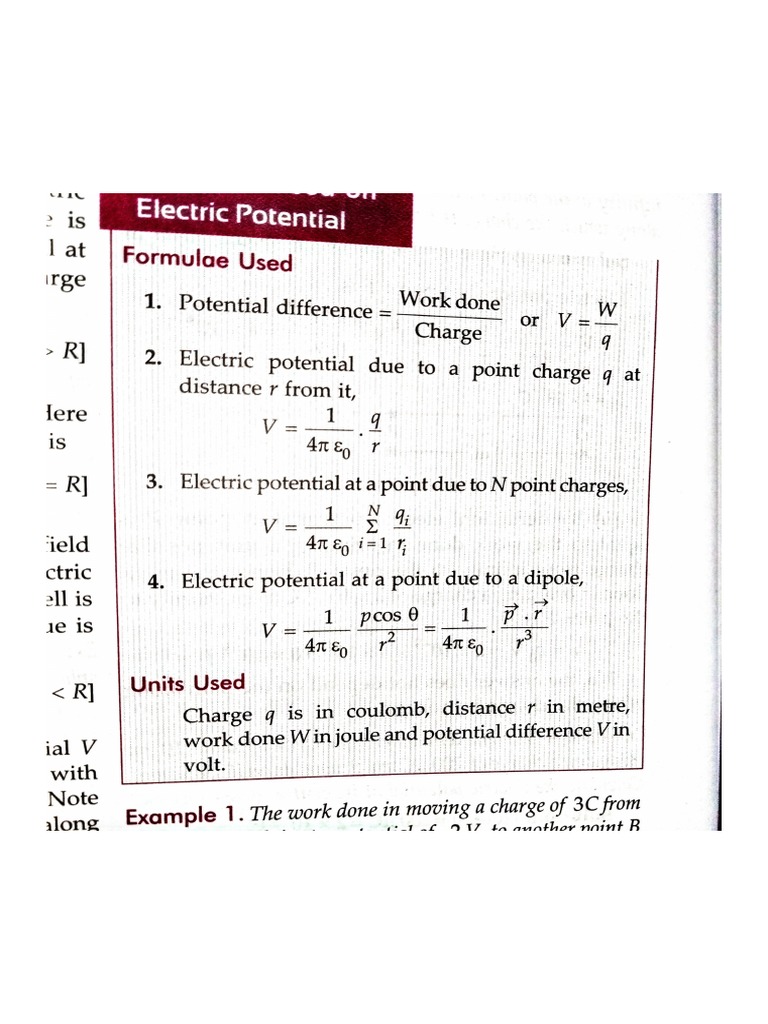 R-Electrostatic Potential and Capacitance, SL Arora | PDF