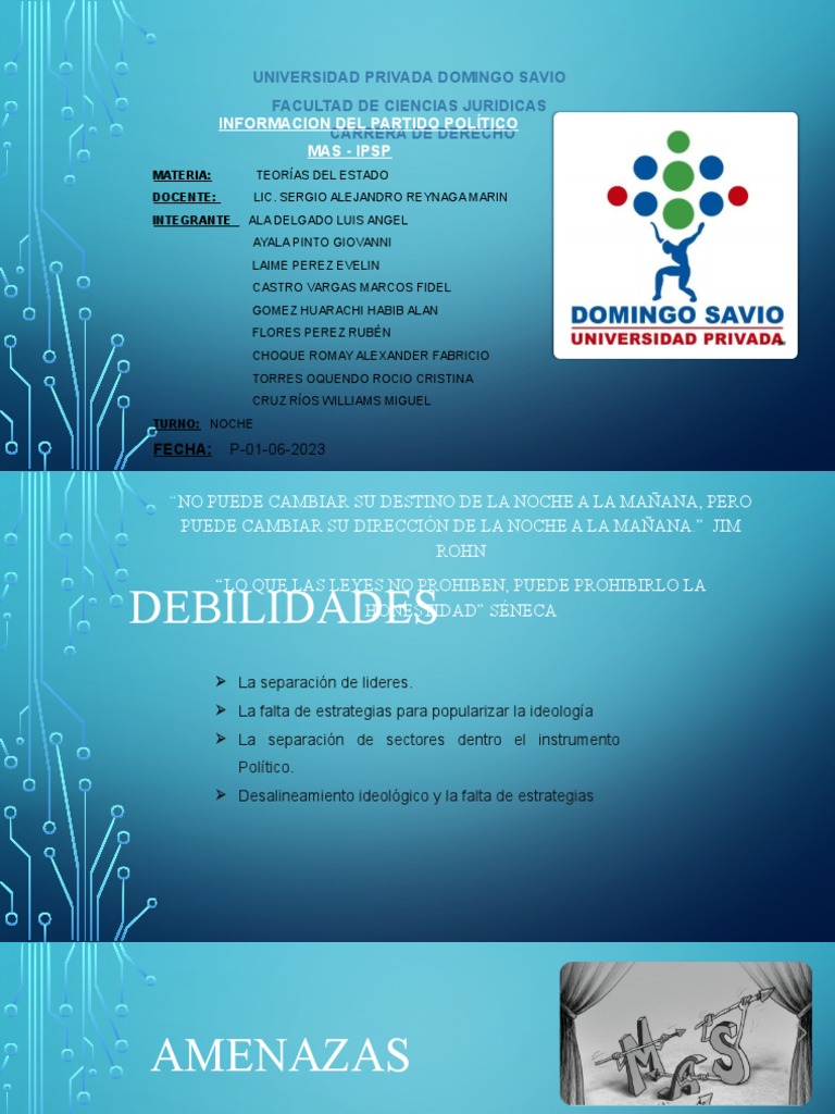 Diapositivas MAS - IPSP | PDF | Ciencias Políticas