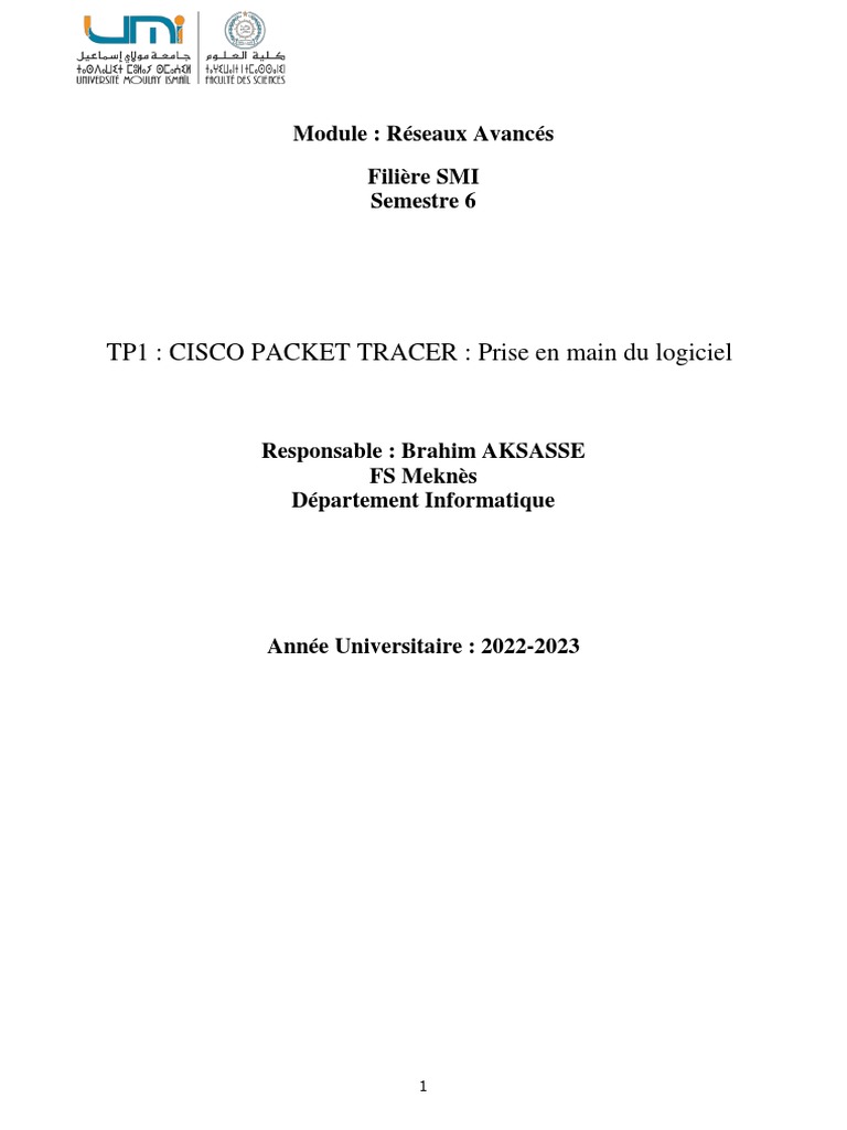 TP1 - Reseaux - Avancés | PDF