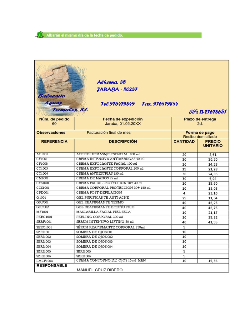 Pedidos 1 | PDF | Apariencia humana | Productos cosméticos