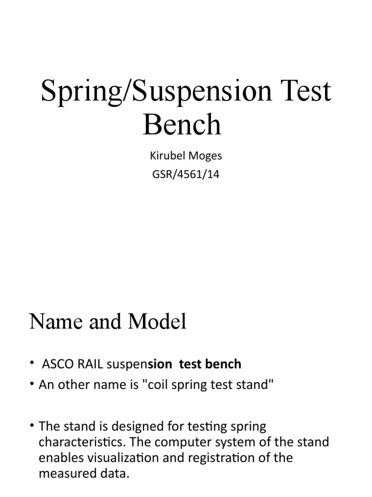 Suspension Test Bench | PDF