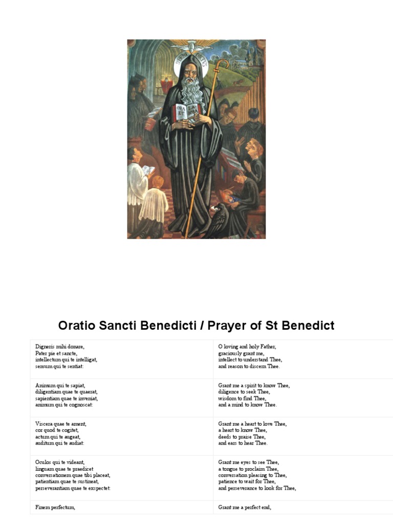 Oratio Sancti Benedicti | PDF