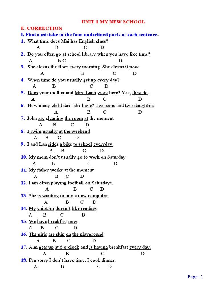 Correction E6 (Unit 1-6) | PDF