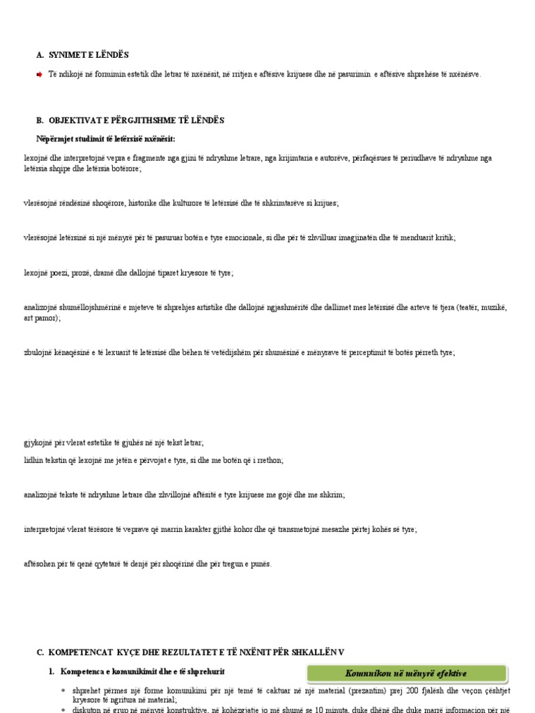 Prof. Plani Mesimor Letersia 10 | PDF