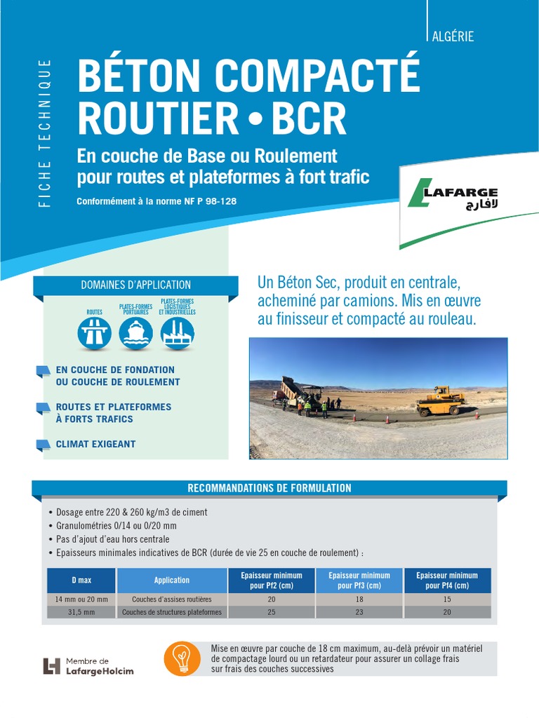 Fiche Tech Beton Compacte | PDF