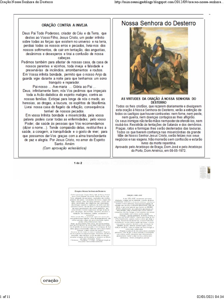 Oração a Nossa Senhora Do Desterro | PDF