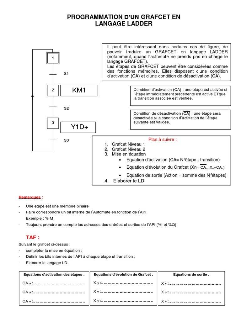 Grafcet en Ladder | PDF