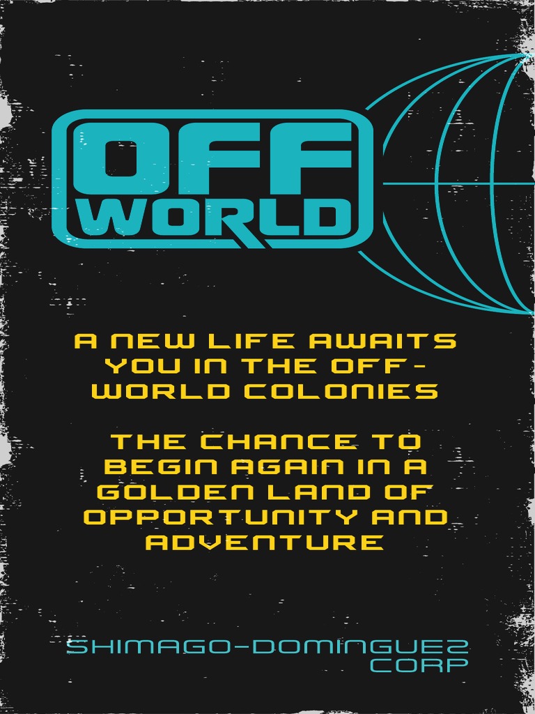 Blade Runner RPG Starter Set Pamphlet Handout | PDF