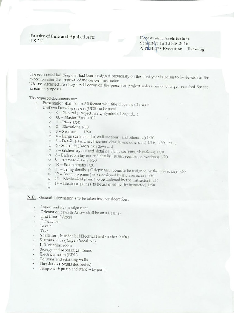 Arch 475 Execution Project Documents | PDF