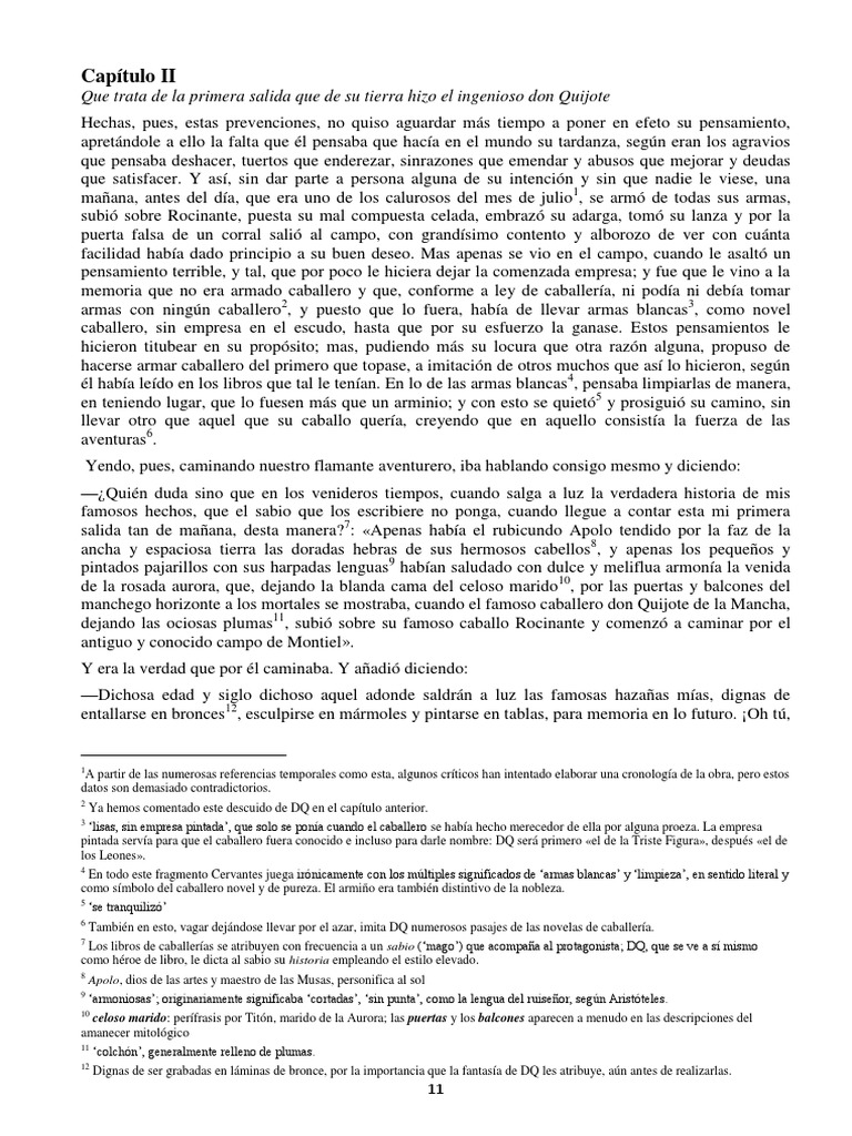 Capitulo 2 | PDF | Don Quijote | Caballero