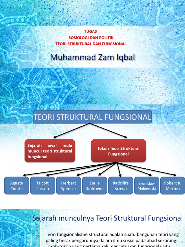 PPT Teori Struktural Fungsional | PDF