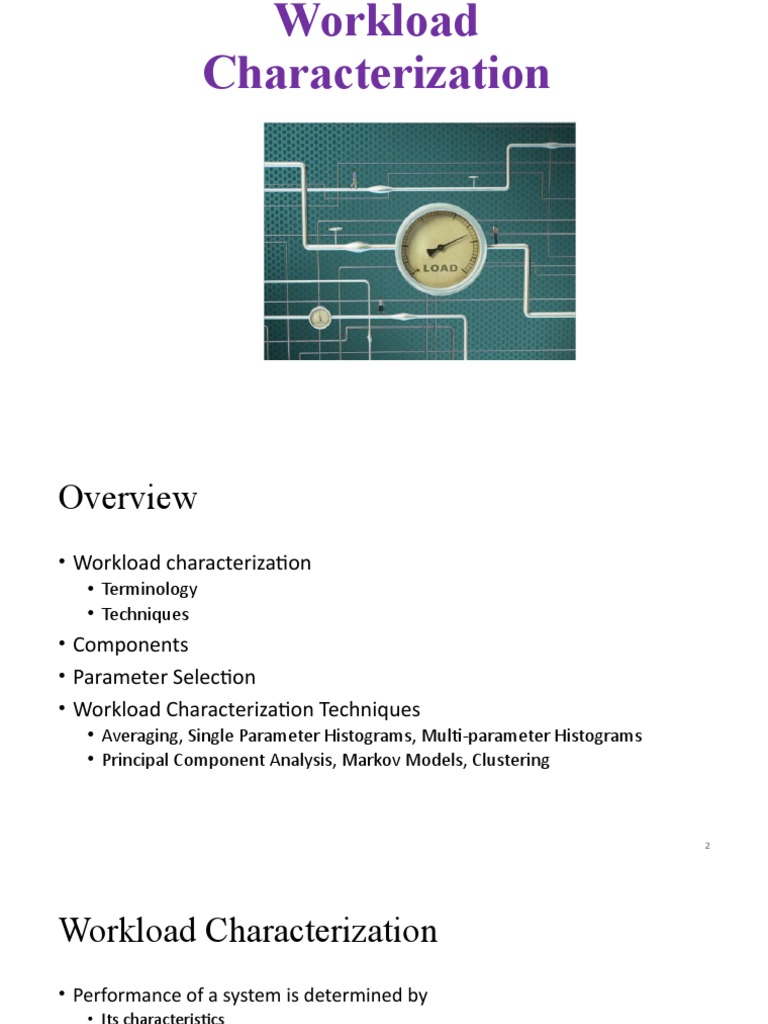 Week 5-Workload Characterization | PDF | Principal Component Analysis | Cluster Analysis