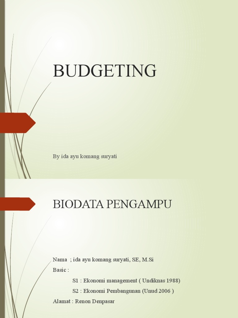 PDF Budgeting | PDF