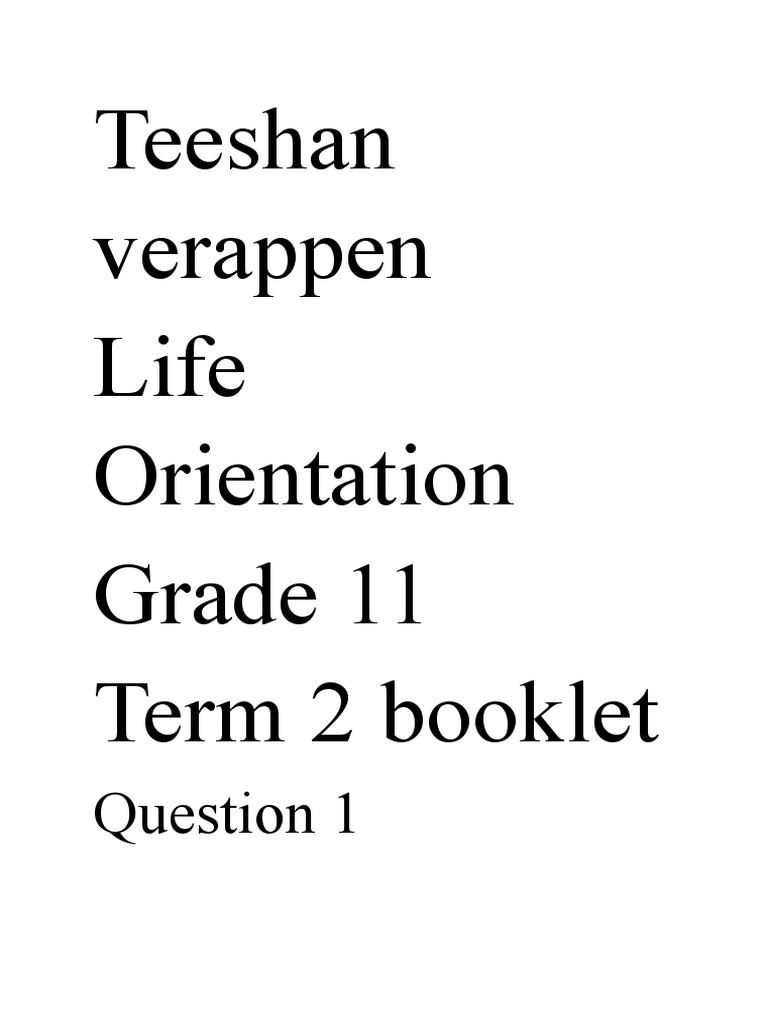 LO Term 2 Booklet | PDF