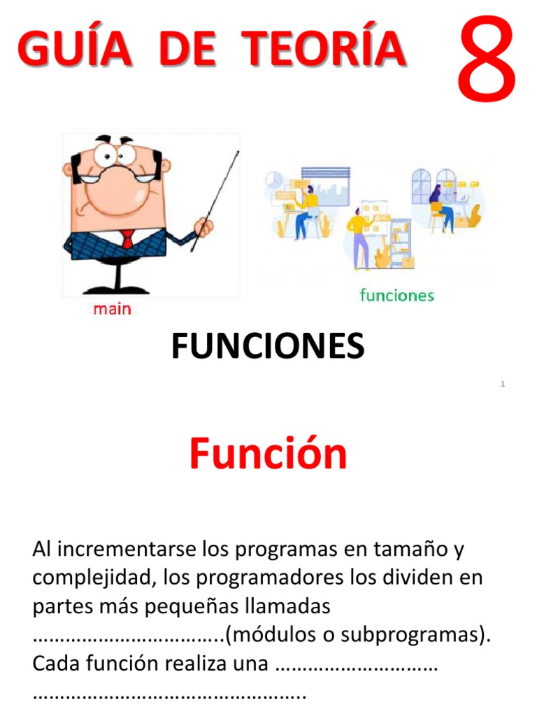 Diapositivas Teoria 8 Alumnos | PDF | C ++ | Programación de computadoras