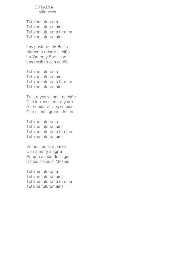 Villancico Tutaina | PDF