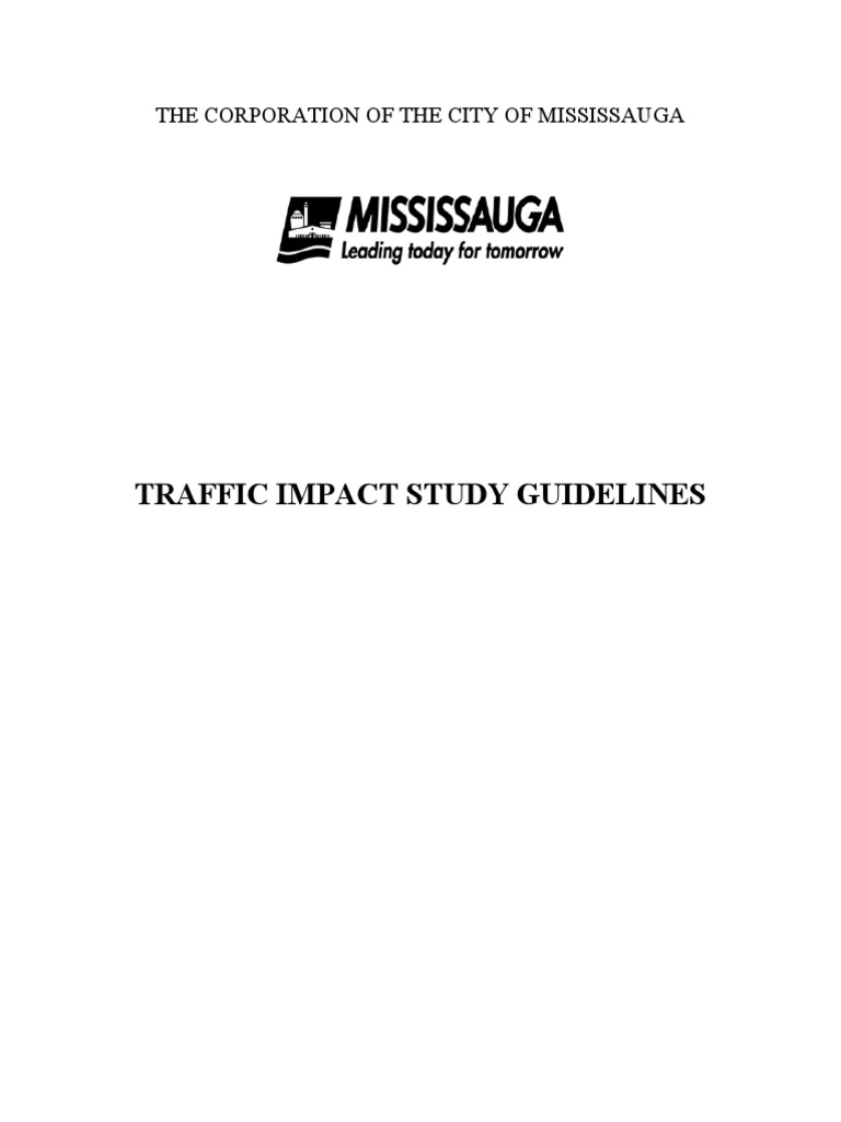 Traffic Impact Study Guidelines | PDF