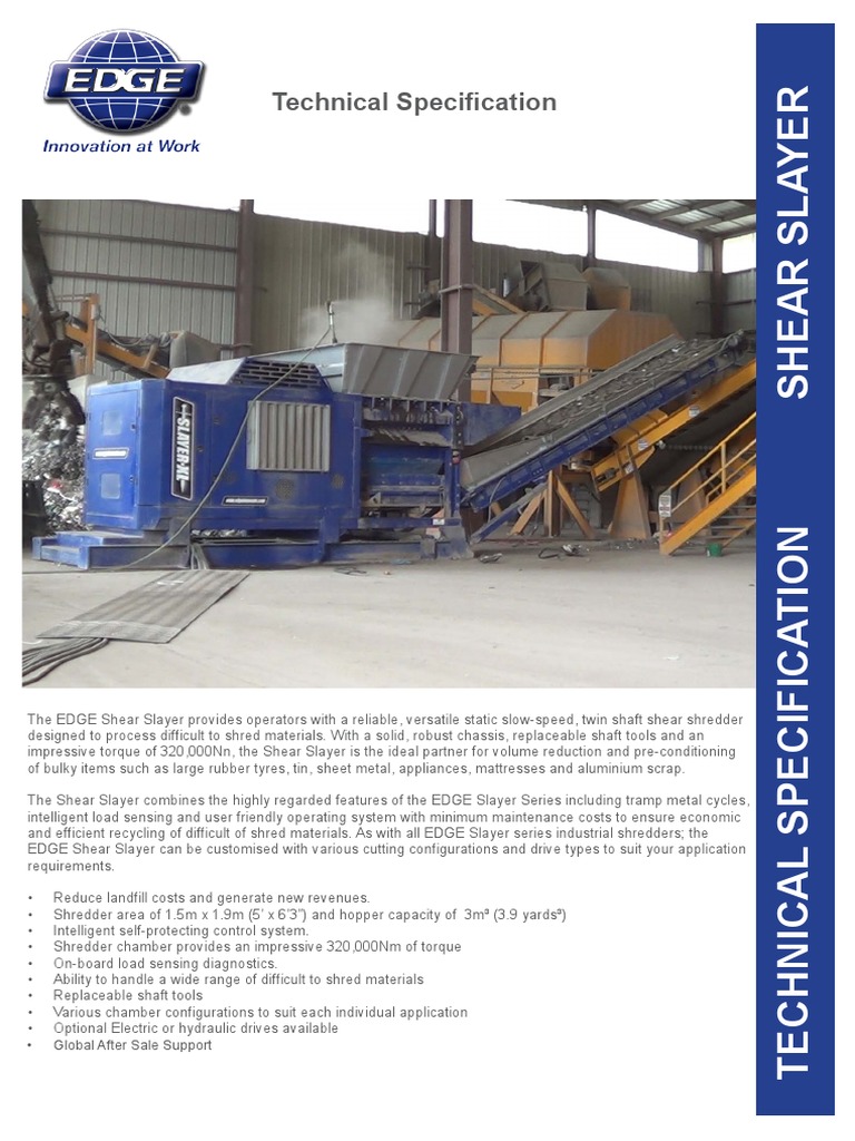 Shear Slayer X Technical Spec_Rev02 | PDF
