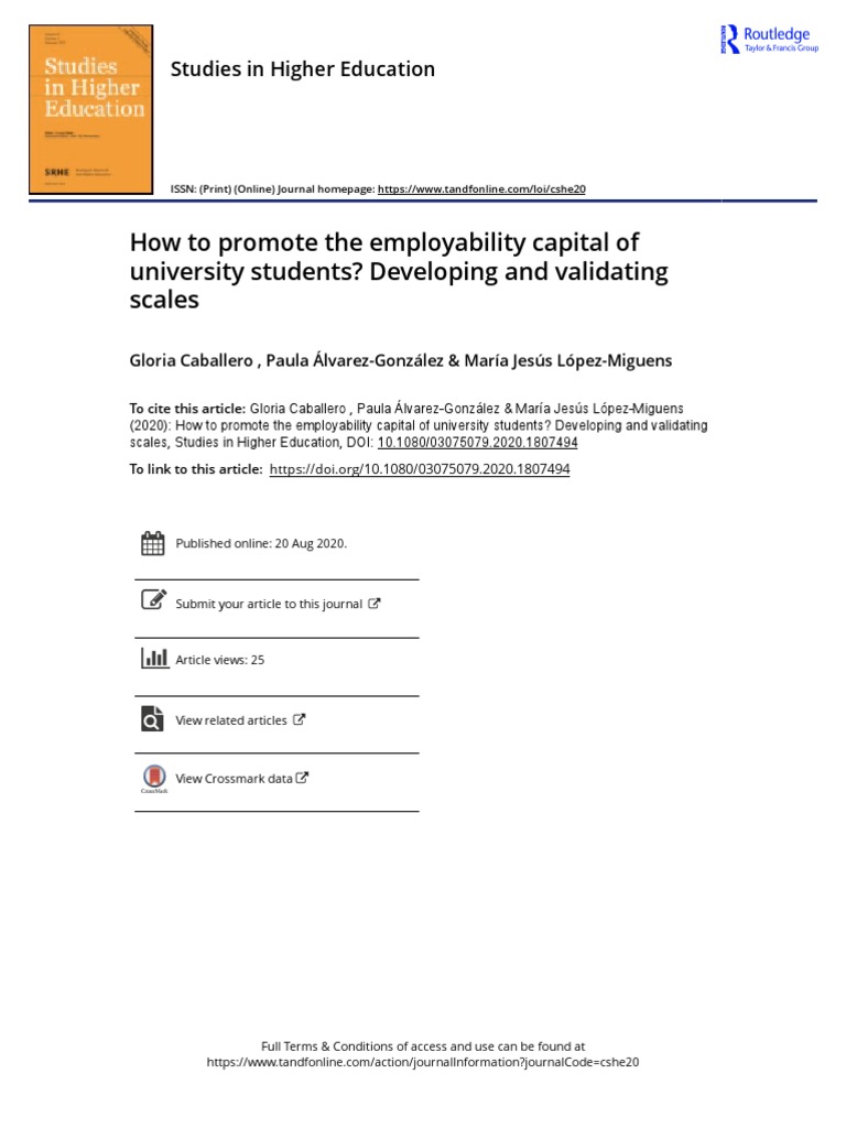 How To Promote The Employability Capital of University Students ...