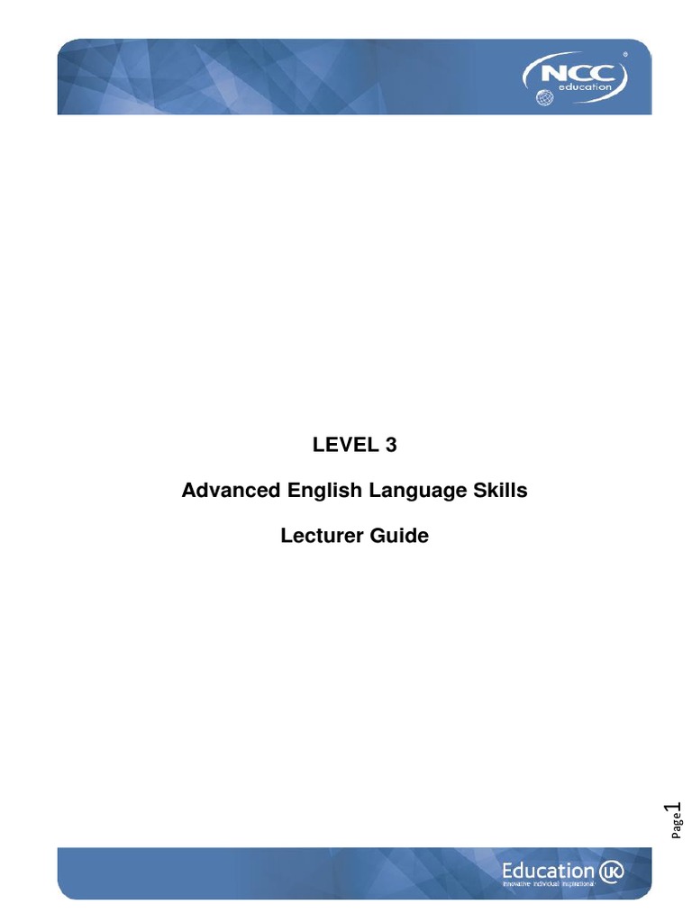 AELS Lecturer Guide 2017 v1.1 | PDF