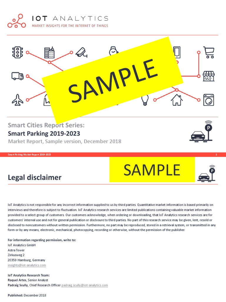 Smart Parking Market Report 2019 2023 vSAMPLE | PDF | Parking | Internet Of Things