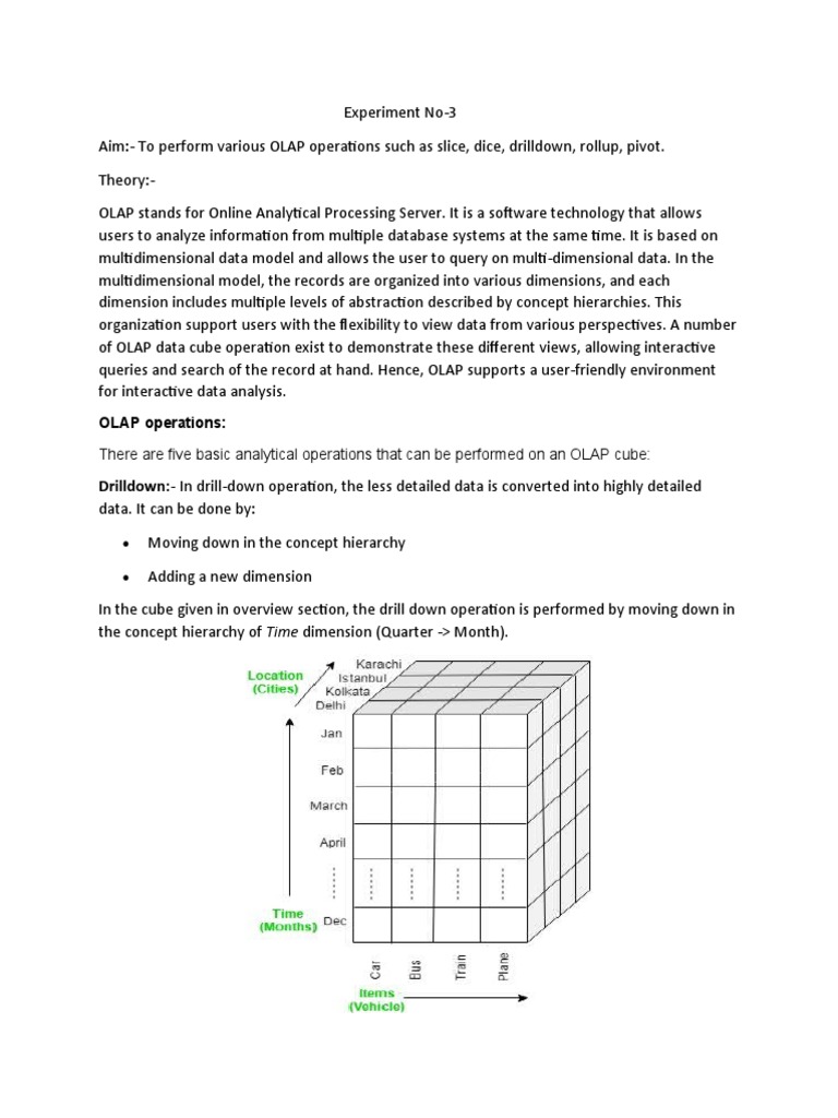 OLAP Operations for Data Analysis | PDF