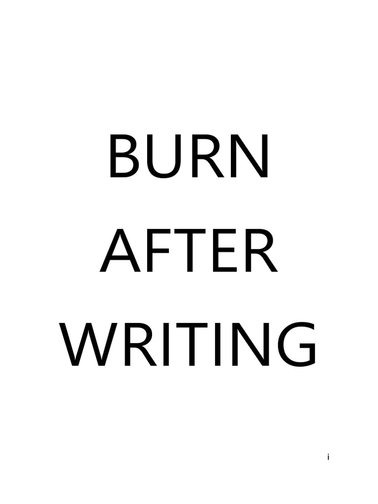 Embrace Your Truth: Burn After Writing | PDF | Self-Improvement