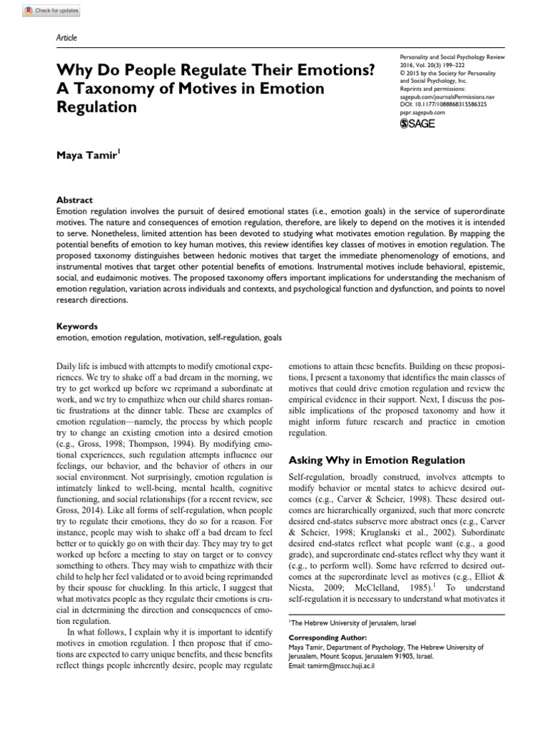 Why Do People Regulate Their Emotions _ A Taxonomy of Motives in ...
