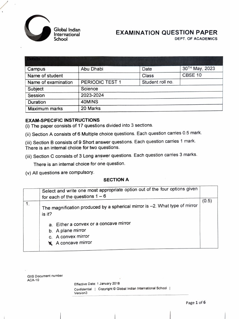 Science Exam Paper | PDF | Chemistry | Physical Sciences