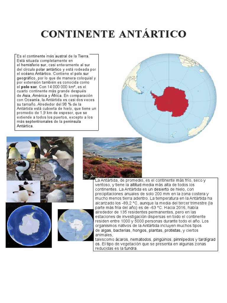 Antártida: El Continente Helado | PDF