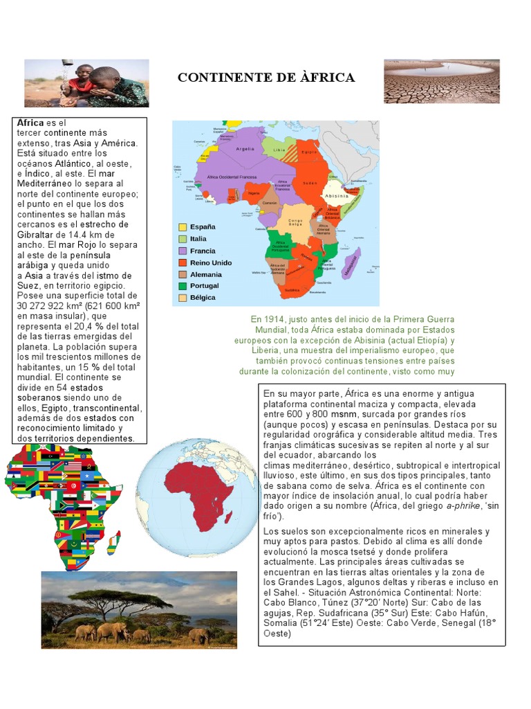 Información sobre el continente africano | PDF | África | Geografía