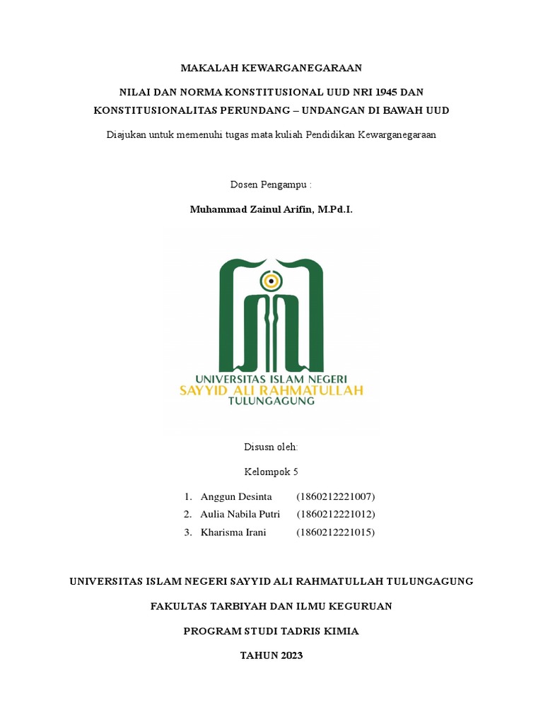 Nilai dan Norma Konstitusi UUD 1945 | PDF | Politik | Ilmu Sosial