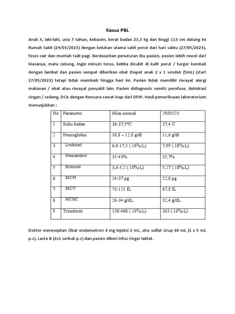 Penanganan Dehidrasi Anak 7 Tahun | PDF | Pengembangan Diri | Sains & Matematika