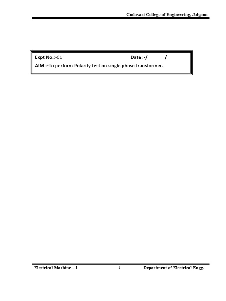 EMC 1 Practical | PDF | Transformer | Voltage