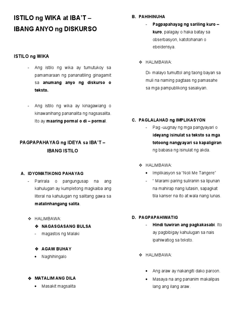 Report Topics - Filipino | PDF