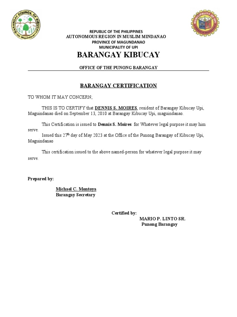 Death Certificate | PDF