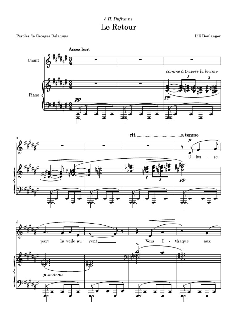 Lili Boulanger - Le Retour | PDF