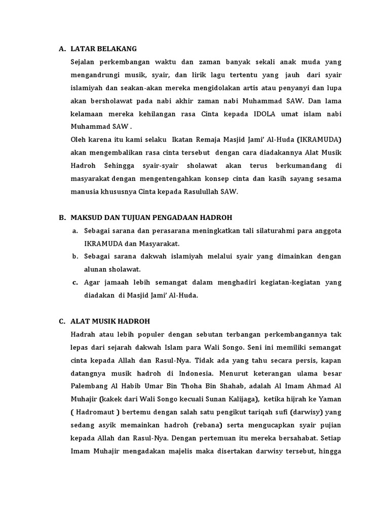 Konsep Hadroh | PDF | Seni | Agama & Spiritualitas