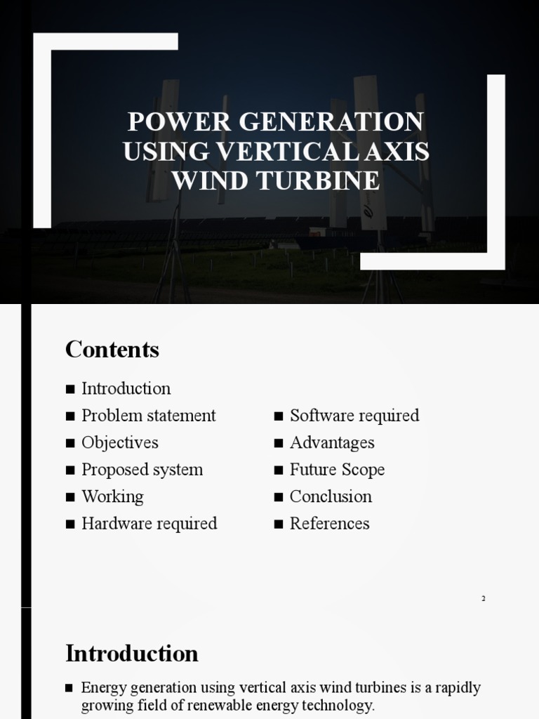 Vertical Axis Wind Turbine with Arduino | PDF | Wind Power | Wind Turbine