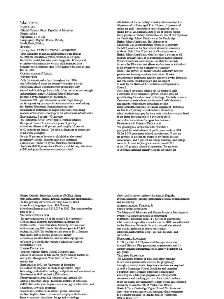 MAURITIUS | PDF