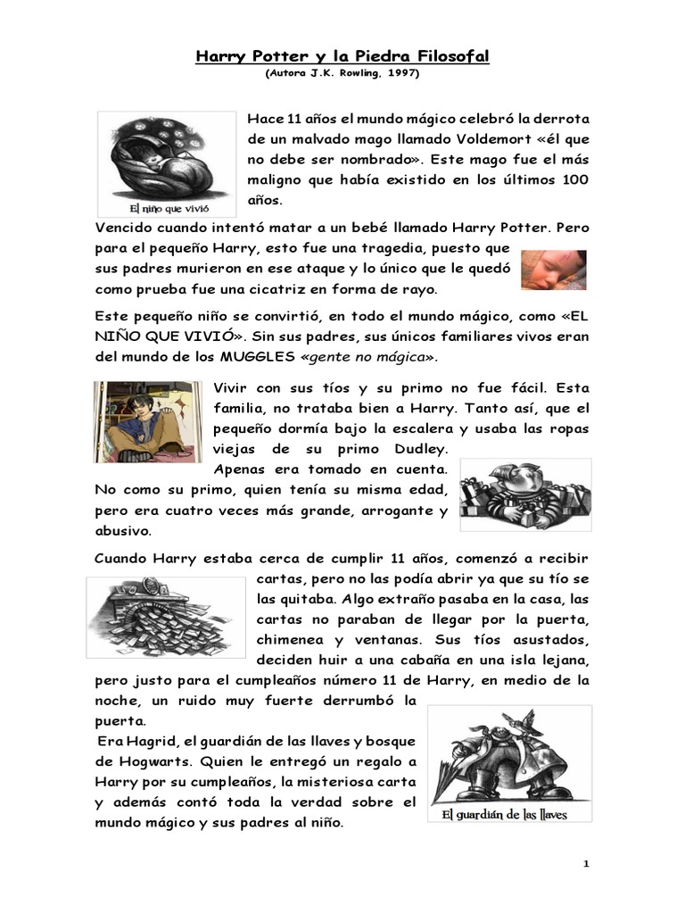 Resumen - Harry Potter y La Piedra Filosofal | PDF