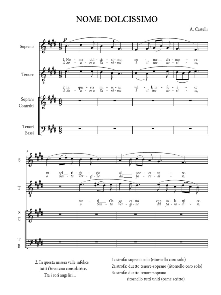 Nome Dolcissimo | PDF