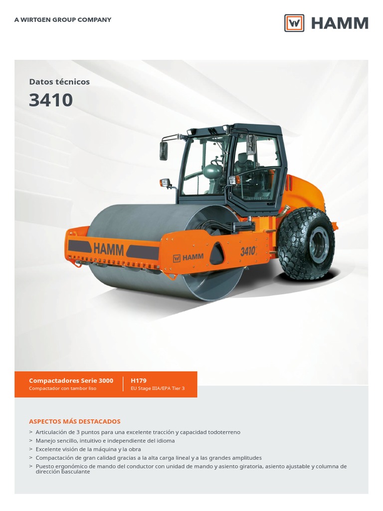 Rodillo 3410 HAMM | PDF | Vehículo de motor | Vehículos