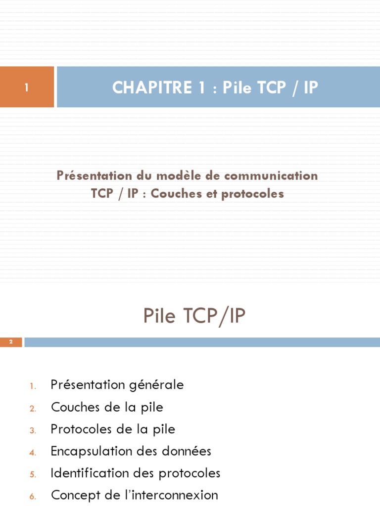 Modèle TCP/IP : Couches et Protocoles | PDF | Suite des protocoles ...