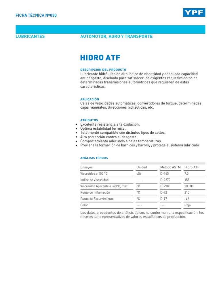Hidro ATF | PDF