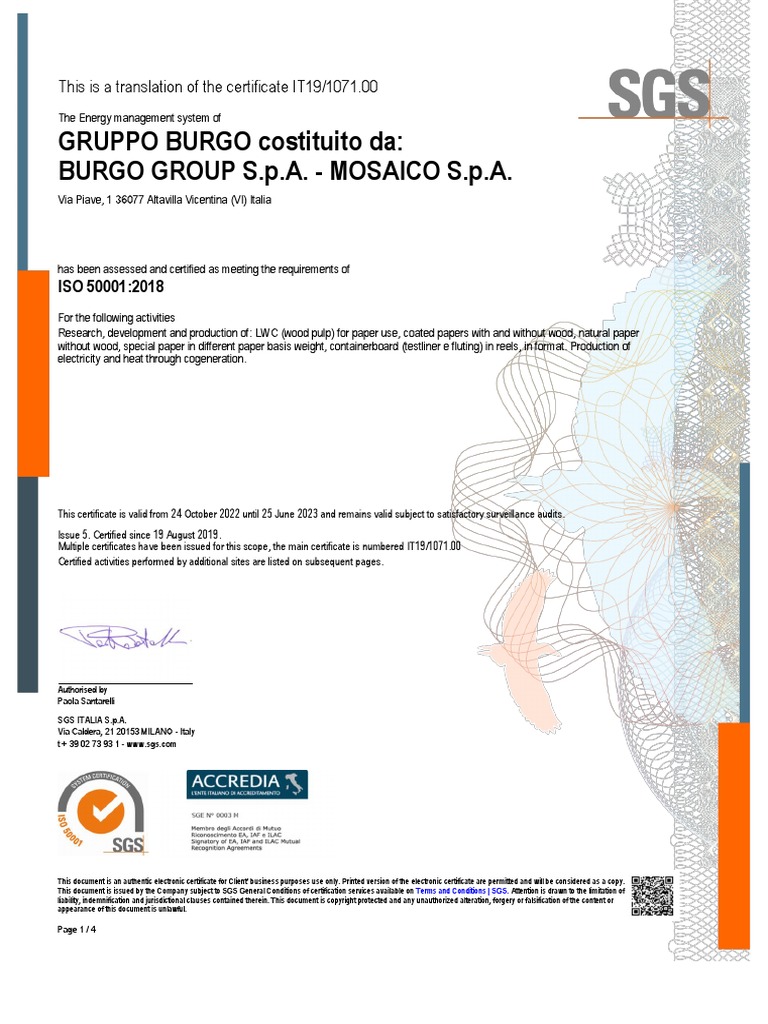 Burgo Group 2022 2023 Rev 5 en 0 | PDF | Paper | Forgery