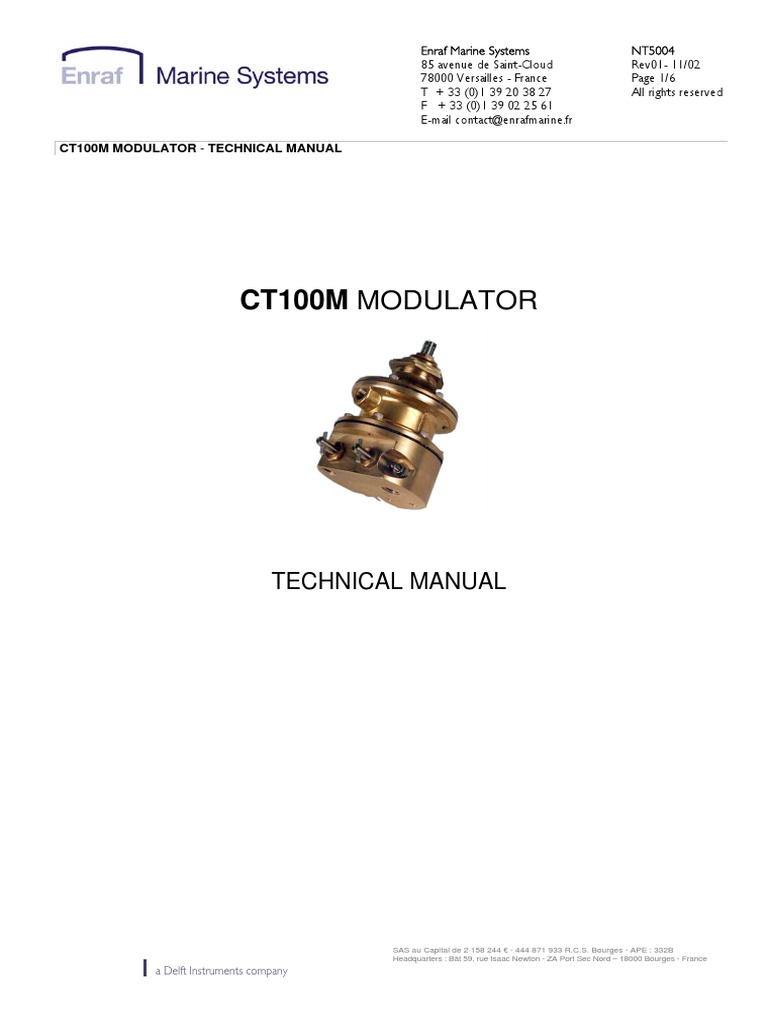 CT100 | PDF | Valve | Calibration