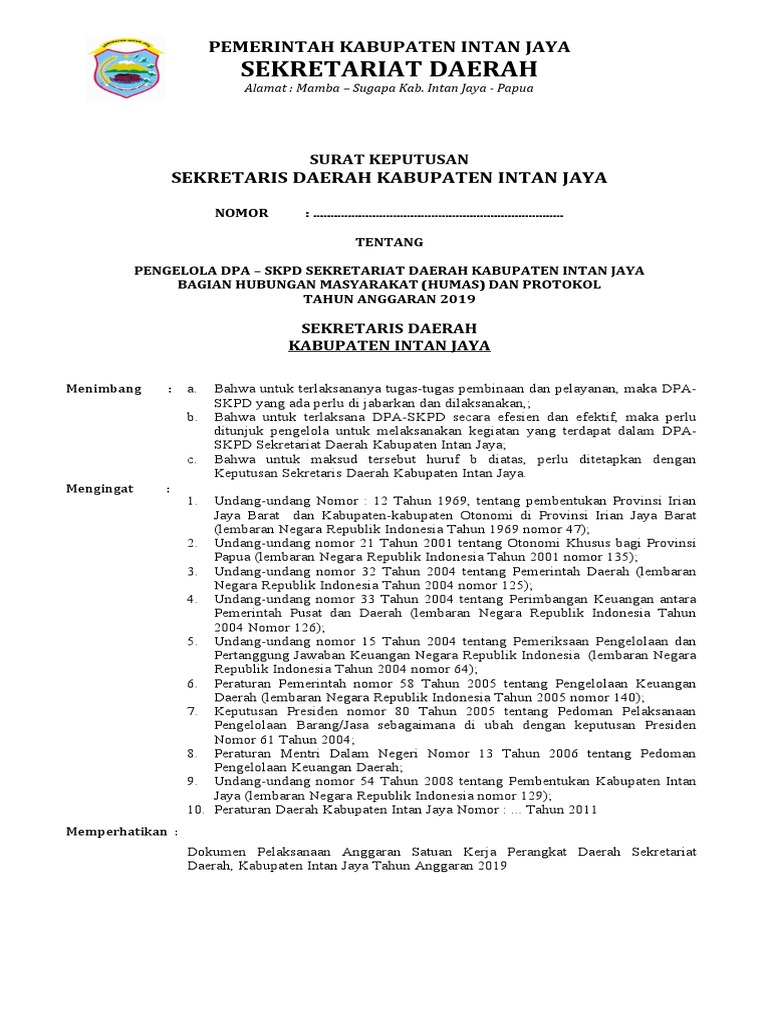 Pengelolaan DPA-SKPD Intan Jaya 2019 | PDF | Pengelolaan Keuangan & Uang